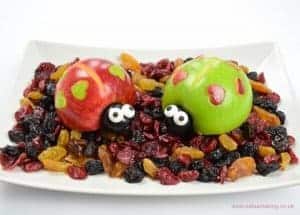 Valentines Fun Food: Apple Love Bugs Tutorial - Eats Amazing.