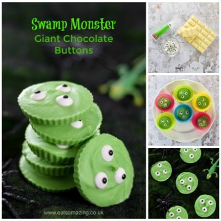 Easy Recipe - Swamp Monster Giant Chocolate Buttons - Eats Amazing.