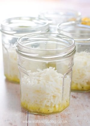 Rainbow Rice Salad Jars Recipe - Eats Amazing.