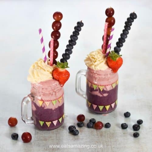Healthy Smoothie Freakshake Recipe for Kids - Eats Amazing.