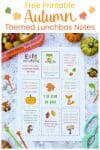 FREE Autumn Themed Printable Lunchbox Notes - Eats Amazing.