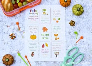 FREE Autumn Themed Printable Lunchbox Notes - Eats Amazing.