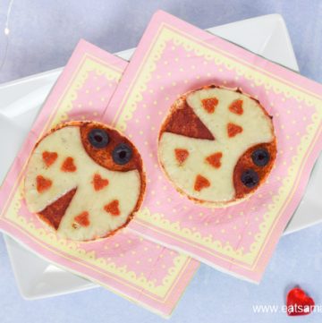 Love Bug Pizzas Recipe - Fun Valentines Food for Kids - Eats Amazing.