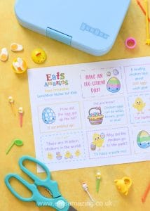 Easter Chick Themed FREE Printable Lunchbox Notes for Kids - Eats Amazing.