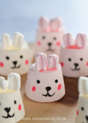 How to Make Marshmallow Bunnies - Fun Easter Treat - Eats Amazing.