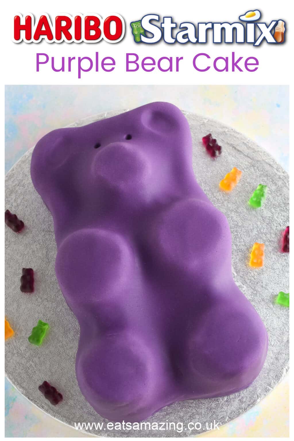 HARIBO Starmix Purple Bear Cake Recipe - Eats Amazing.