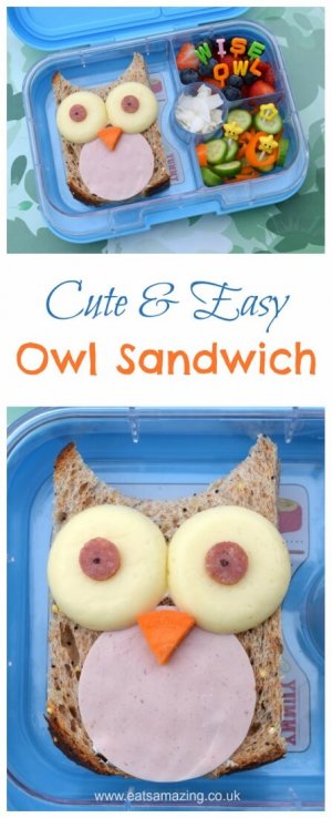 Easy Owl Sandwich & Bento Lunch - Eats Amazing.